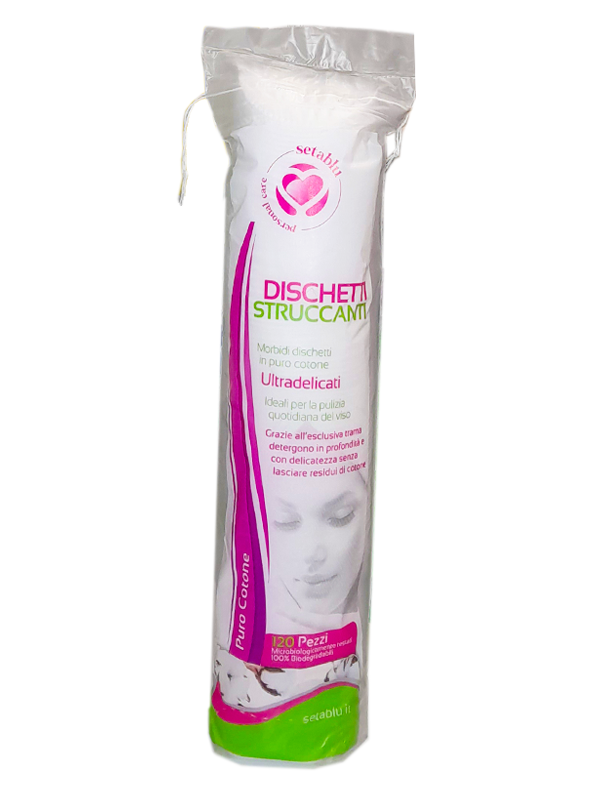 Seta Blu Dischetti Struccanti 120Pz Puro Cotone - Casabalò